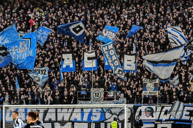 HSV Fans on the North Stand Flag Banner 1312 ACAB All Cops are Bastards ...