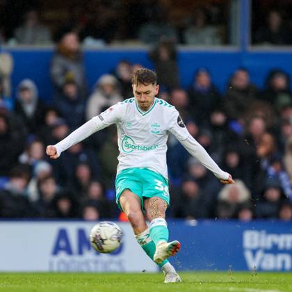 Southampton s David Brooks takes the shot on goal to equalise during ...