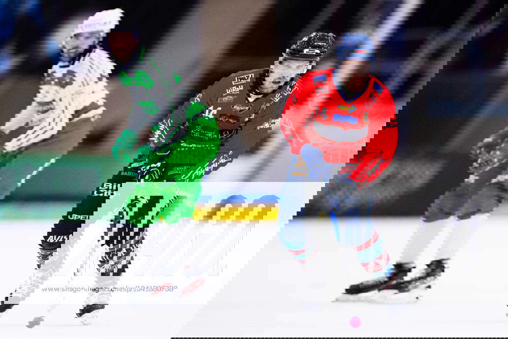 Edsbyns Martin Frid during semi-final one in Elitserien between Västeras and Edsbyn on in