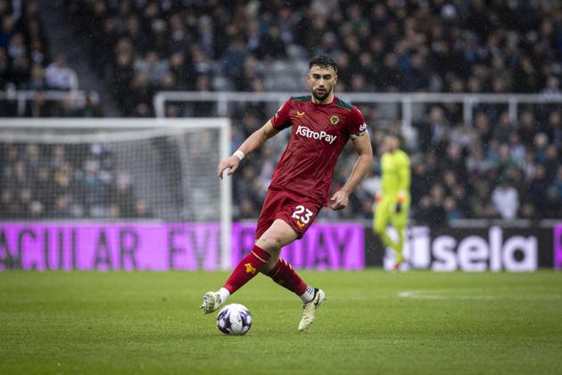 Newcastle upon Tyne, England, Mar 2nd 2024 Max Kilman of Wolves in ...