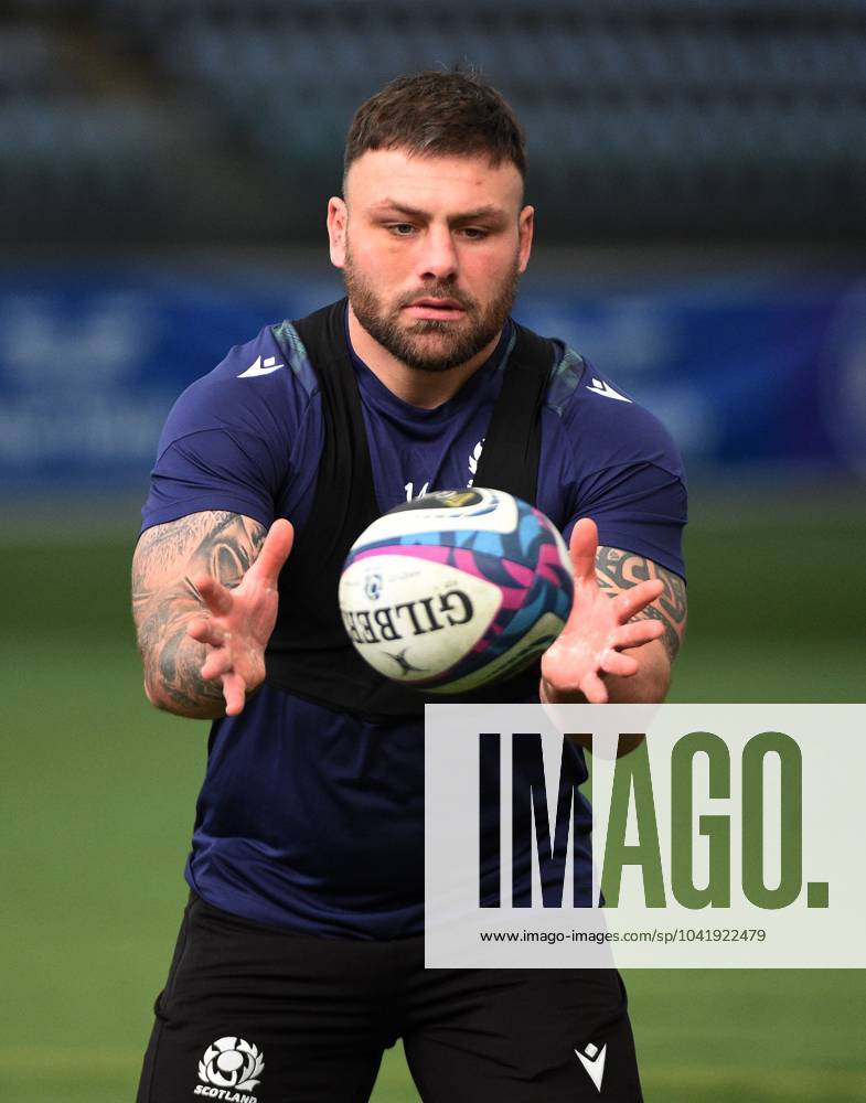Rory Sutherland - Scotland prop. Scotland training at Oriam, Edinburgh ...