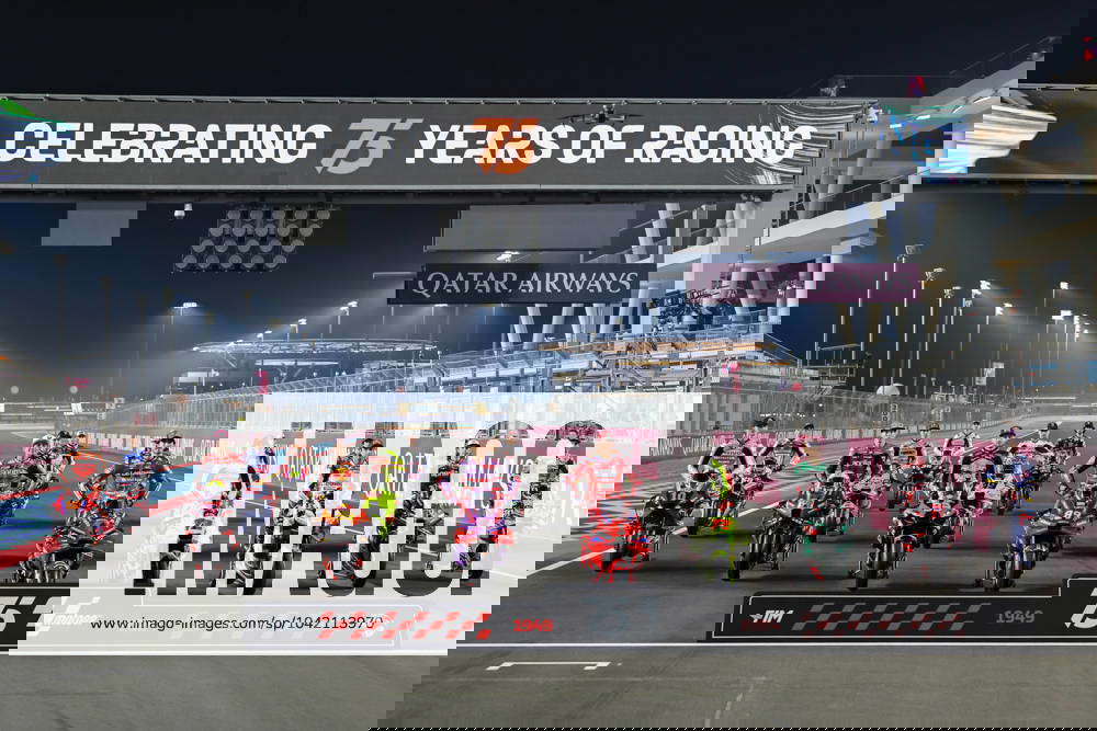 LUSAIL, QATAR - MARCH 07: MotoGP riders pose for photograph ahead of ...