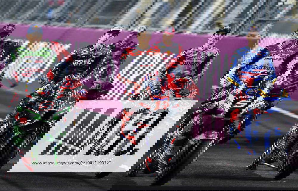 MotoGP Qatar 2024 French MotoGP rider Johann Zarco (L) of LCR Honda ...