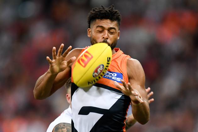 AFL GIANTS MAGPIES, Connor Idun of the GWS Giants in action during the ...