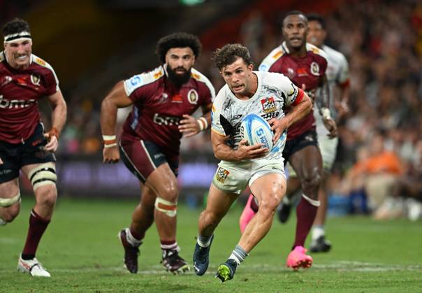 SUPER RUGBY REDS CHIEFS, Liam Coombes-Fabling of the Chiefs in action ...