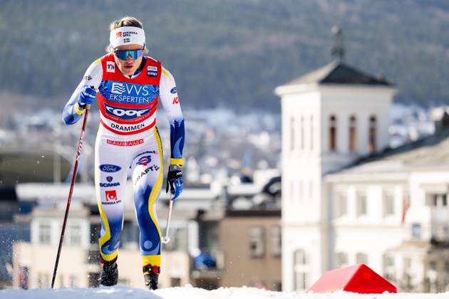 Linn Svahn of Sweden competes in women s classic technique sprint ...