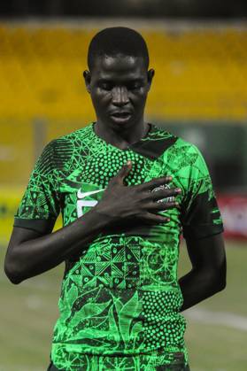 ACCRA, GHANA - MARCH 11; Haruna Aliyu of Nigeria during the 13th ...
