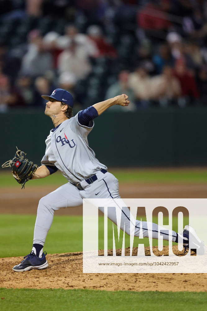 March 12, 2024: Golden Eagles pitcher Reed Ronan 35 works from the ...