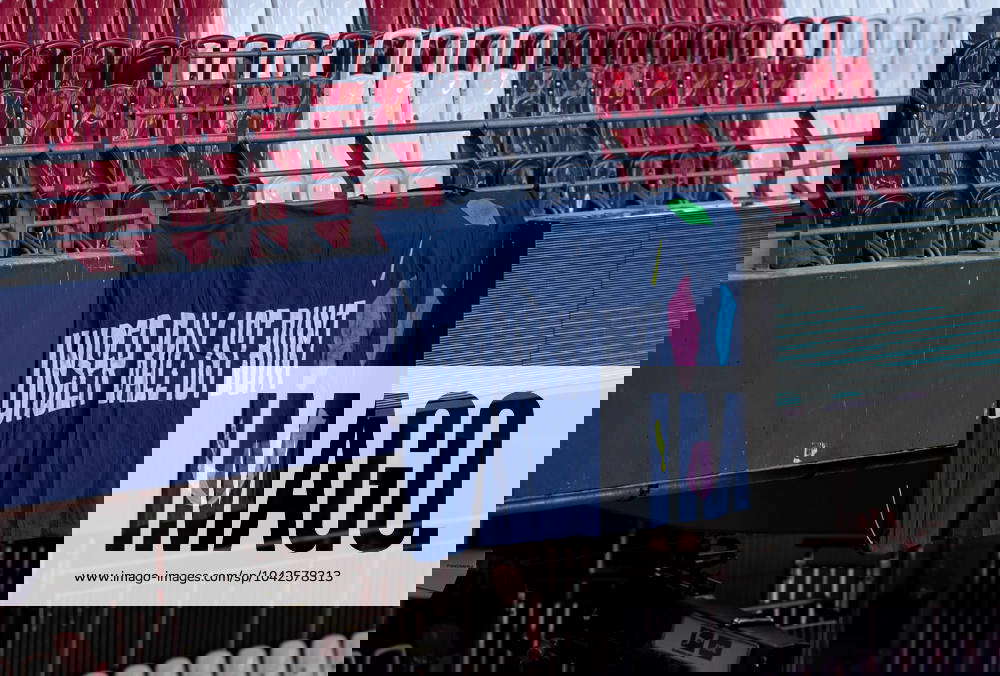 UBib banner in the C upper tier in the Red Bull Arena Football 1 ...