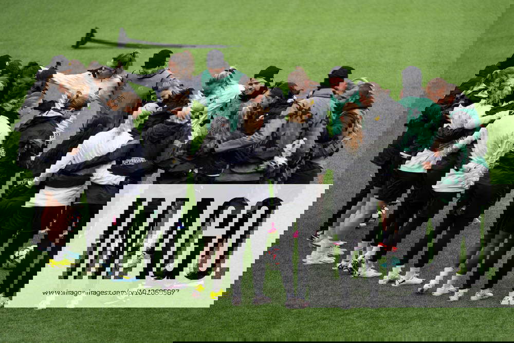 240319 Players and coaches of Häcken gather during a training session ...