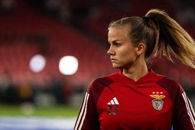 Lisbon, Portugal, March 19 2024: Anna Gasper (23 SL Benfica) warming up ...
