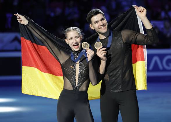 Montreal, Quebec, Canada: Bronze medalists Minerva Fabienne Hase and ...