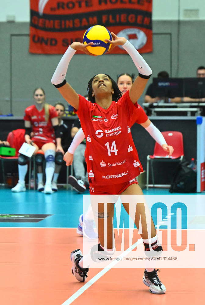 Tia Jimerson Dresden, Dresdner SC vs VC Wiesbaden, Volleyball, 1 Bundesliga Women, 1 Liga, Play Off