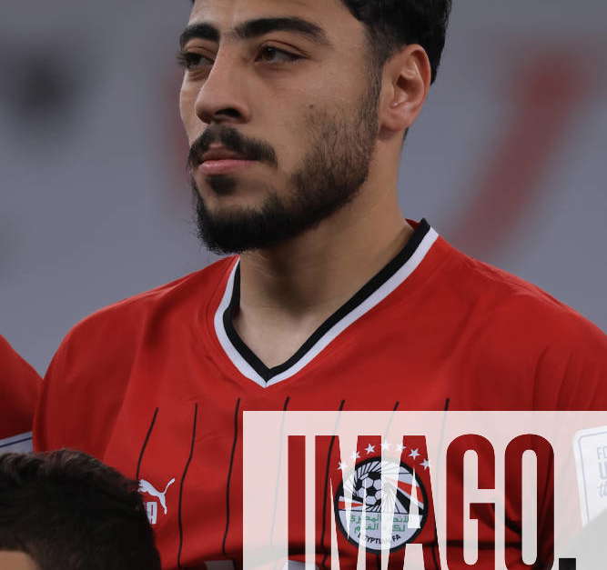 CAIRO, EGYPT - MARCH 26: Akram Tawfik of Egypt looks on during the FIFA ...