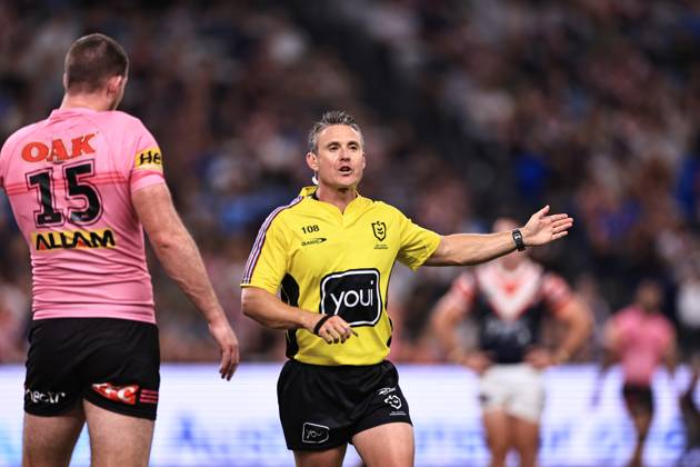 NRL ROOSTERS PANTHERS, Referee Adam Gee sin bins Jared Waerea ...