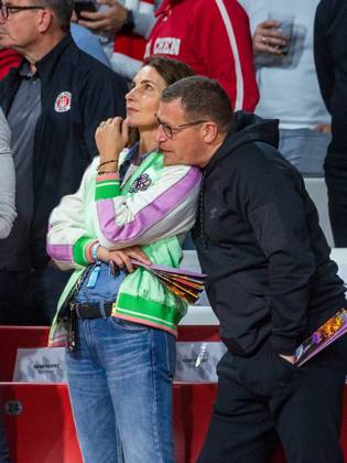 FC Bayern sports boss Max EBERL and girlfriend Natascha FRUSCELLA at ...