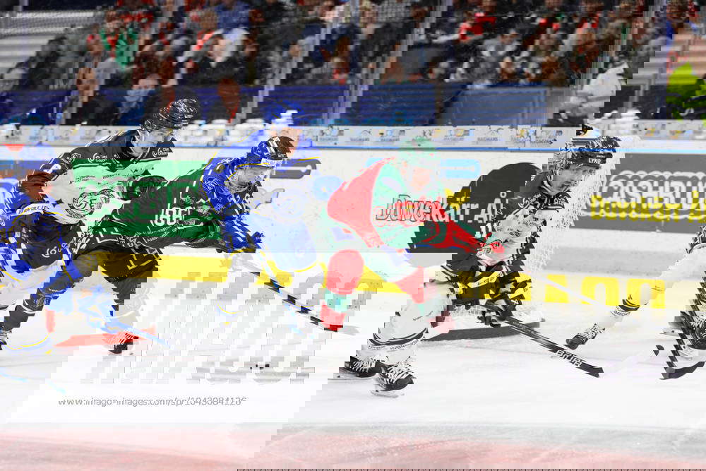 GÖTEBORG, SWEDEN 20240330 Leksands 6 Alexander Lundqvist and Frölundas 86 Erik Thorell during