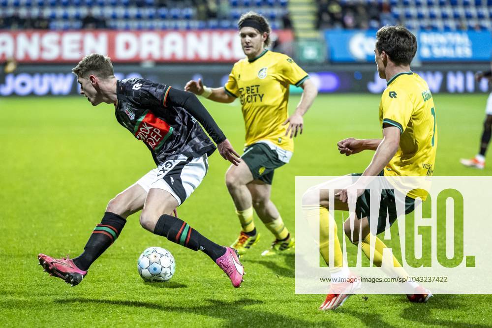 SITTARD - (l-r) Mees Hoedemakers of NEC Nijmegen, Inigo Cordoba of ...