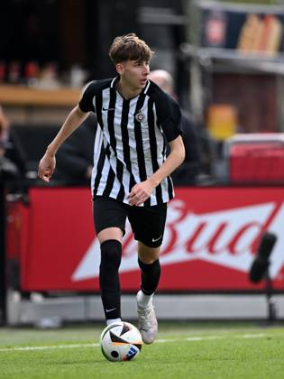 AMSTERDAM - Dusan Makevic of FK Partizan U17, U 17 during the Ajax Future Cup 2024 match between