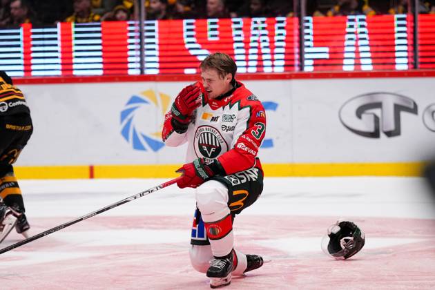 Frölundas Albin Sundin during semi-final 1 of the SHL ice hockey match ...