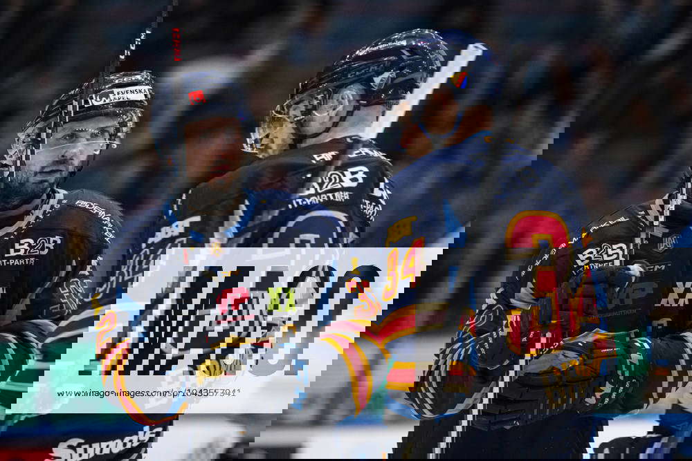 Djurgardens Marcus Krüger and Daniel Brodin during semi-final five in ...