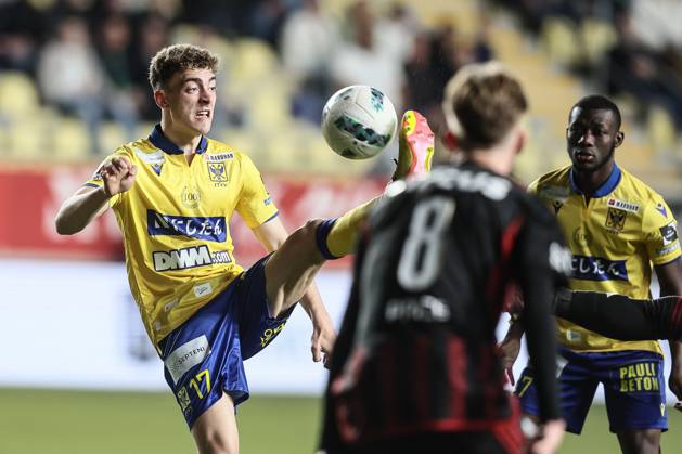 STVV s Mathias Delorge pictured in action during a friendly soccer ...