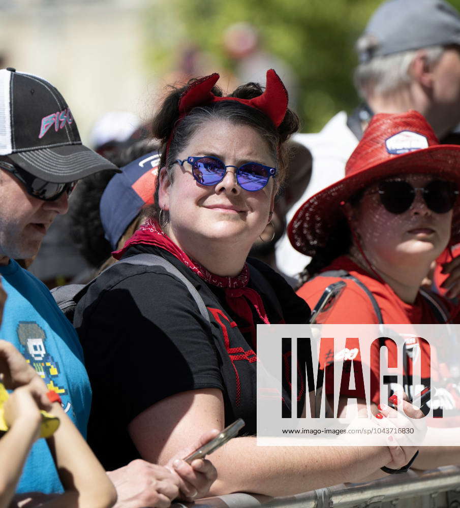April 13, 2024, Austin, Texas, U.S: MotoGP fan enjoying the sprint ...