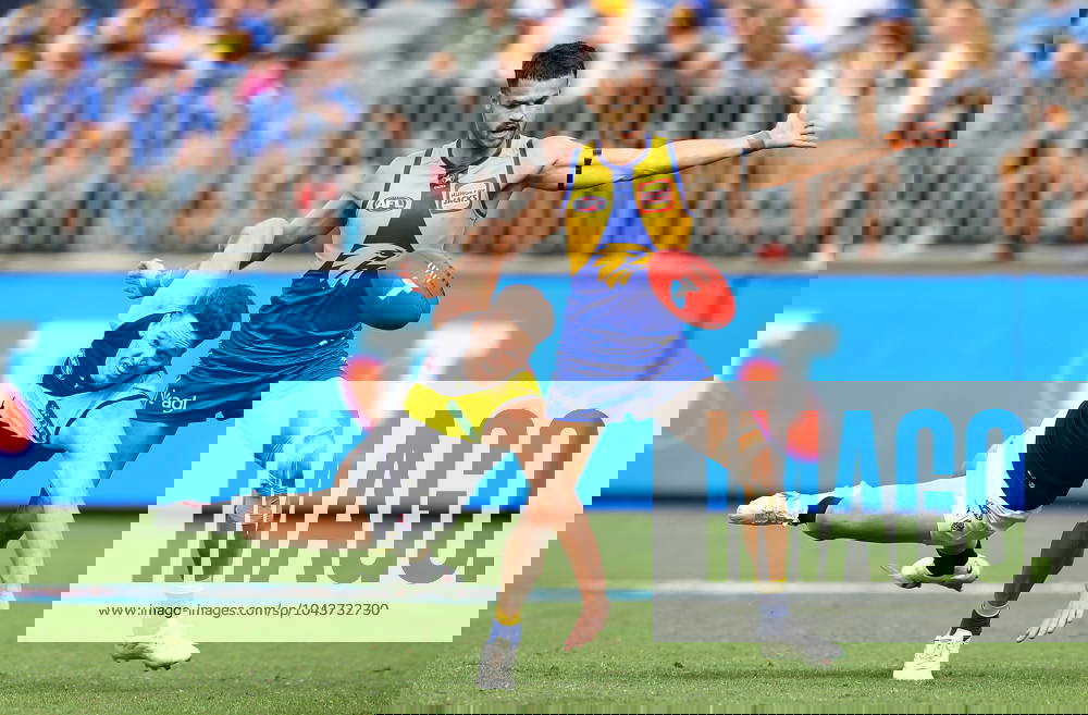 AFL EAGLES TIGERS, Jacob Koschitzke of the Tigers is tackled by Josh ...