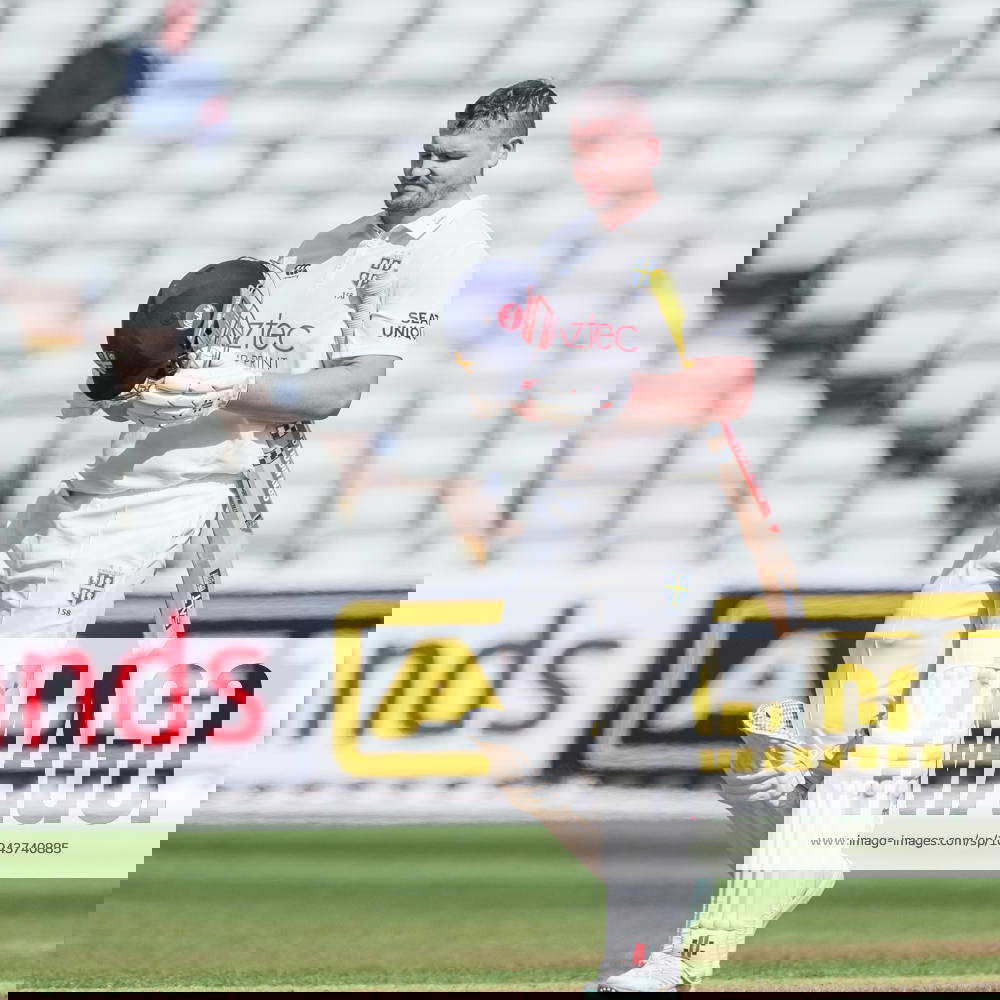 Durham s Alex Lees returns to the crease following his century during ...