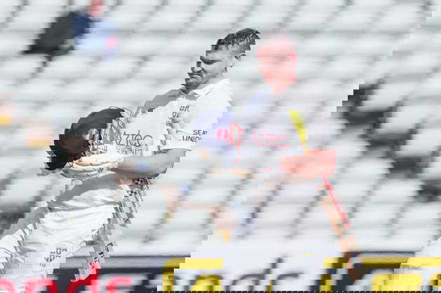 Durham s Alex Lees returns to the crease following his century during ...