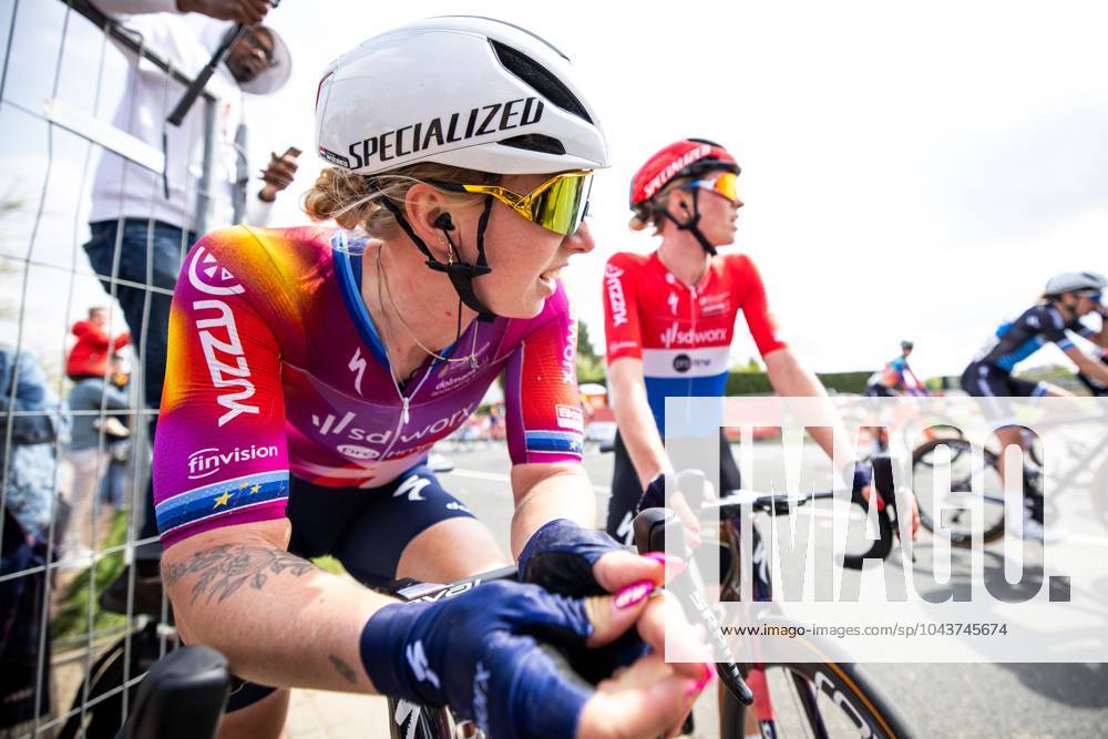 VALKENBURG - Lorena Wiebes finds out that she came second during the ...