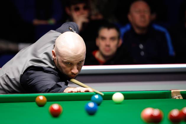 SHEFFIELD, ENGLAND - APRIL 12: Zak Surety of England plays a shot in ...