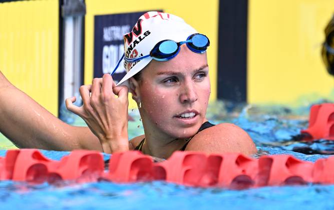 SWIMMING AUSTRALIAN CHAMPIONSHIPS, Abbey Harkin swims in the Heats of ...