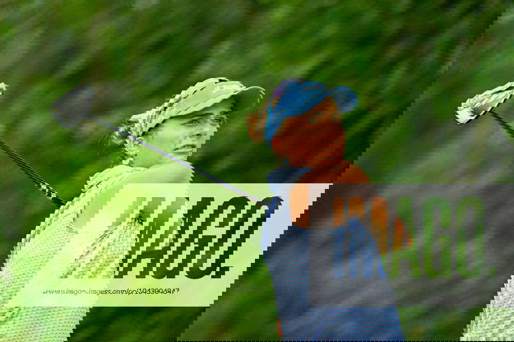 THE WOODLANDS, TX - APRIL 18: Lexi Thompson (USA) watches her tee shot ...