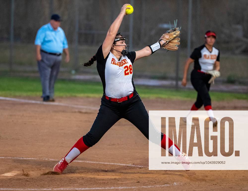 Syndication: Desert Sun Palm Desert s Natalie Rey (28) winds up a pitch ...