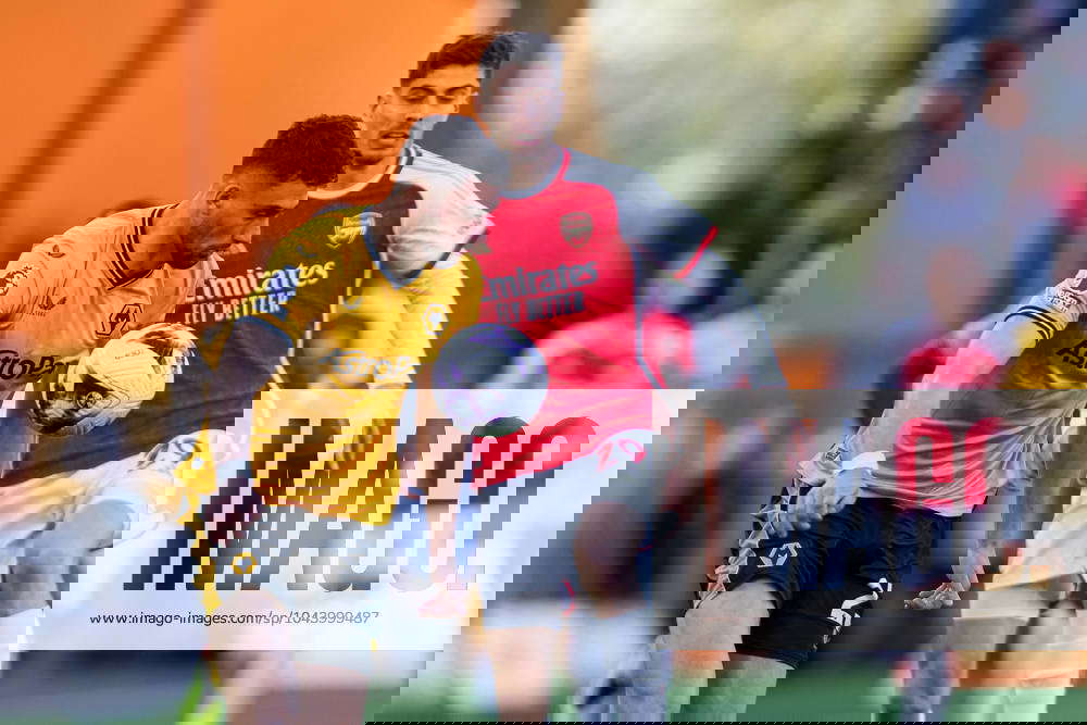 Max Kilman of Wolves & Kai Havertz of Arsenal during the Premier League ...