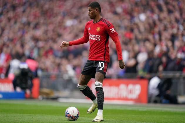 LONDON, ENGLAND - APRIL 23: Marcus Rashford of Manchester United, ManU ...