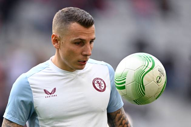 LILLE - Lucas Digne of Aston Villa FC during the UEFA Conference league ...