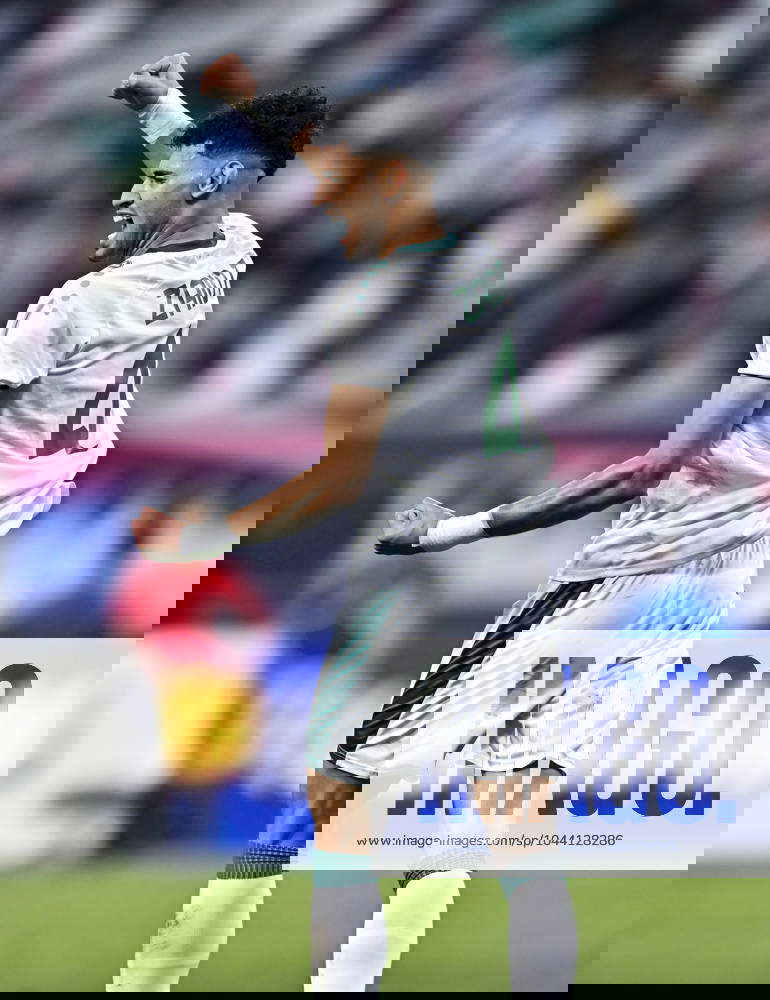 Saudi Arabia v Iraq - AFC U23 Asian Cup Group C Zaid Tahseen Hantoosh of Iraq is celebrating their