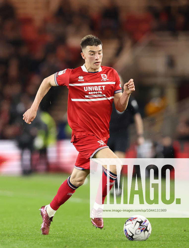 Middlesbrough, England, 22nd April 2024. Luke Thomas of Middlesbrough during the Sky Bet