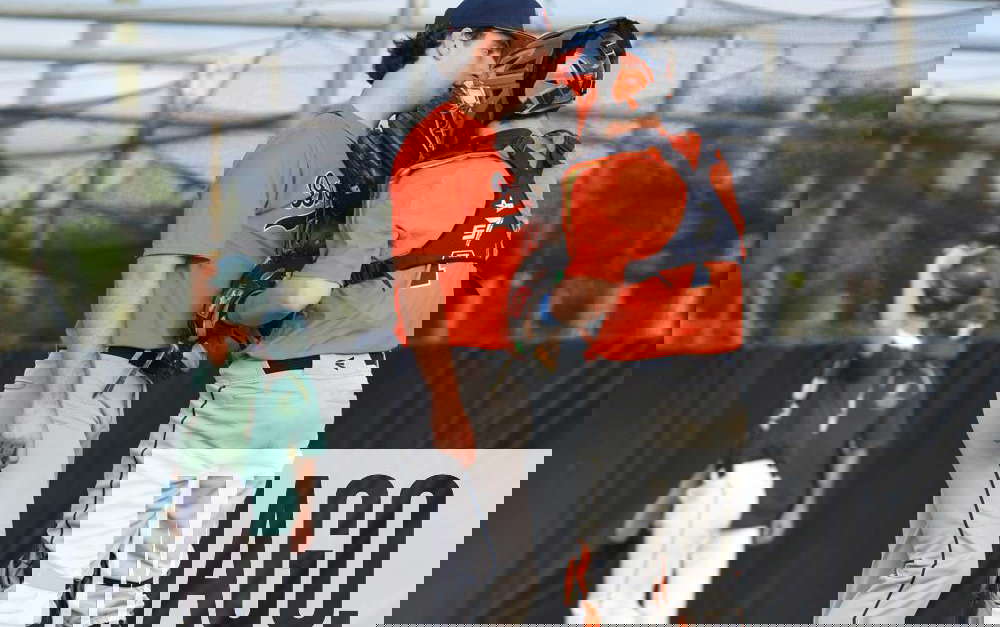 Syndication: Palm Beach Post Benjamin pitcher Shane Giaimo discusses a ...