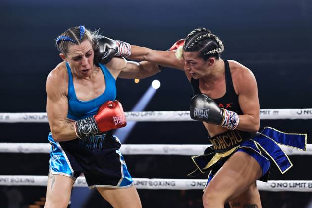 BOXING TSZYU CREATI, Jasmine Parr throws a punch in her undercard fight ...