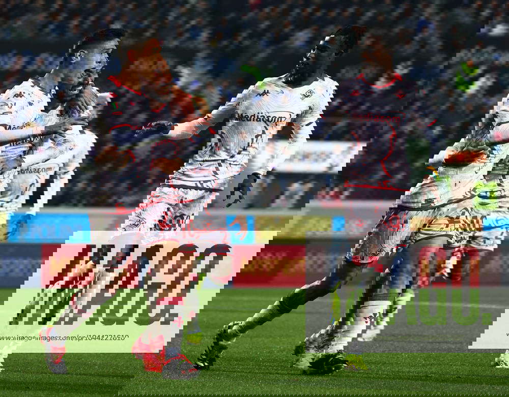 BERGAMO, Fiorentina s Lucas Martinez Quarta celebrates his goal with ...