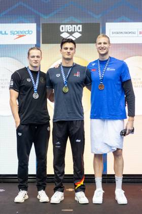 100m Butterfly Men A Final f l n r Eric Friese Potsdamer SV, Luca Nik ...
