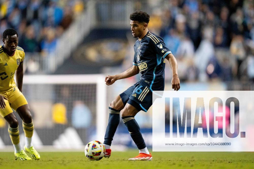 : Philadelphia Union Defender Nathan Harriel controls the ball during ...