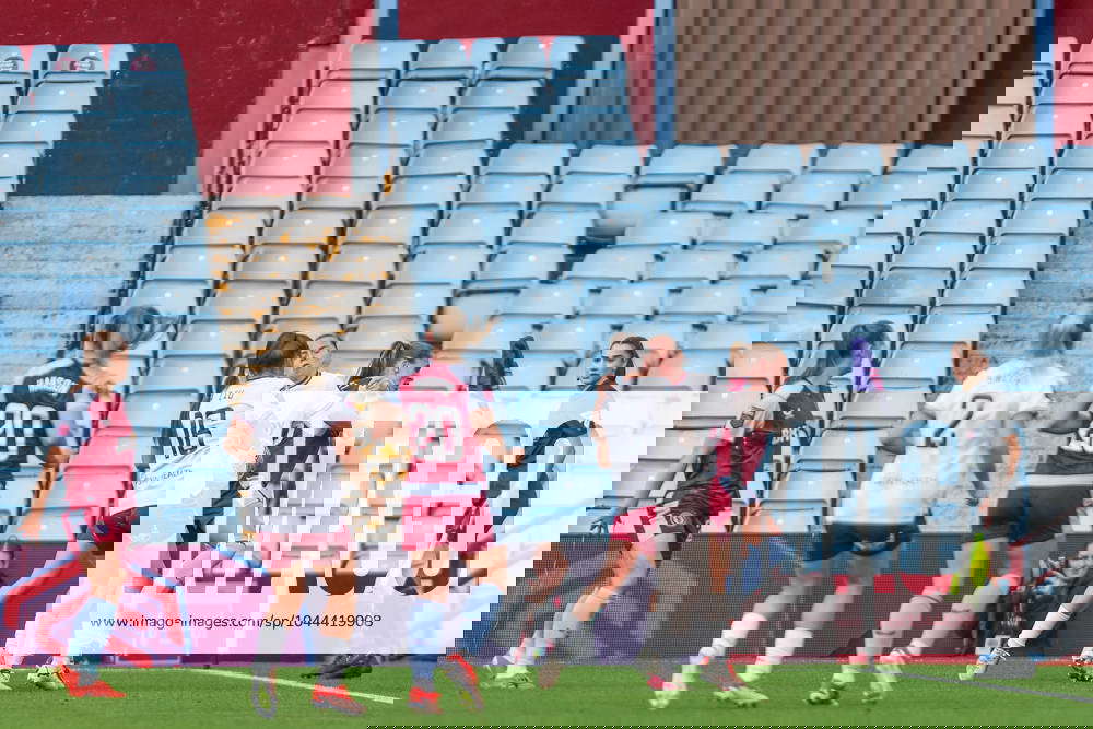 Jess Ziu of West Ham & Noelle Maritz of Aston Villa battle for ...