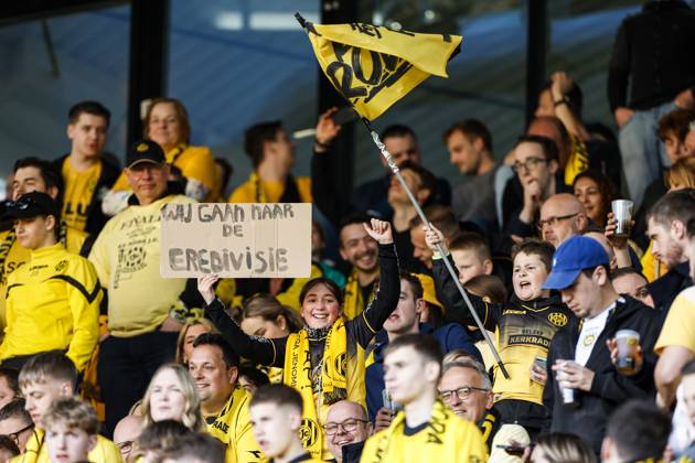 KERKRADE - Roda JC fans during the KKD match between Roda JC and SC ...