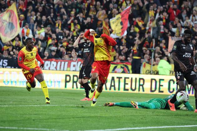 But et joie de Elye WAHI lors du match RC Lens - Lorient, Ligue 1 ...