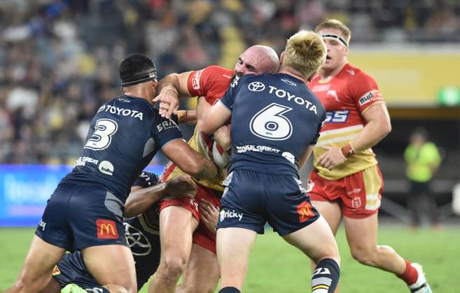 NRL COWBOYS DOLPHINS, Mark Nicholls of the Dolphins following the NRL ...