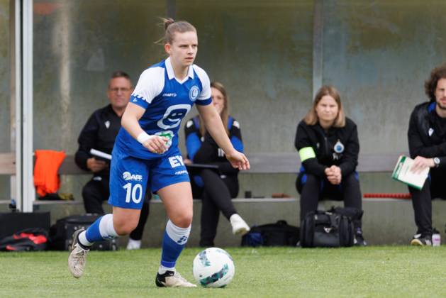 Kaa Gent Ladies s Karlijn Helsen pictured in action during a soccer ...